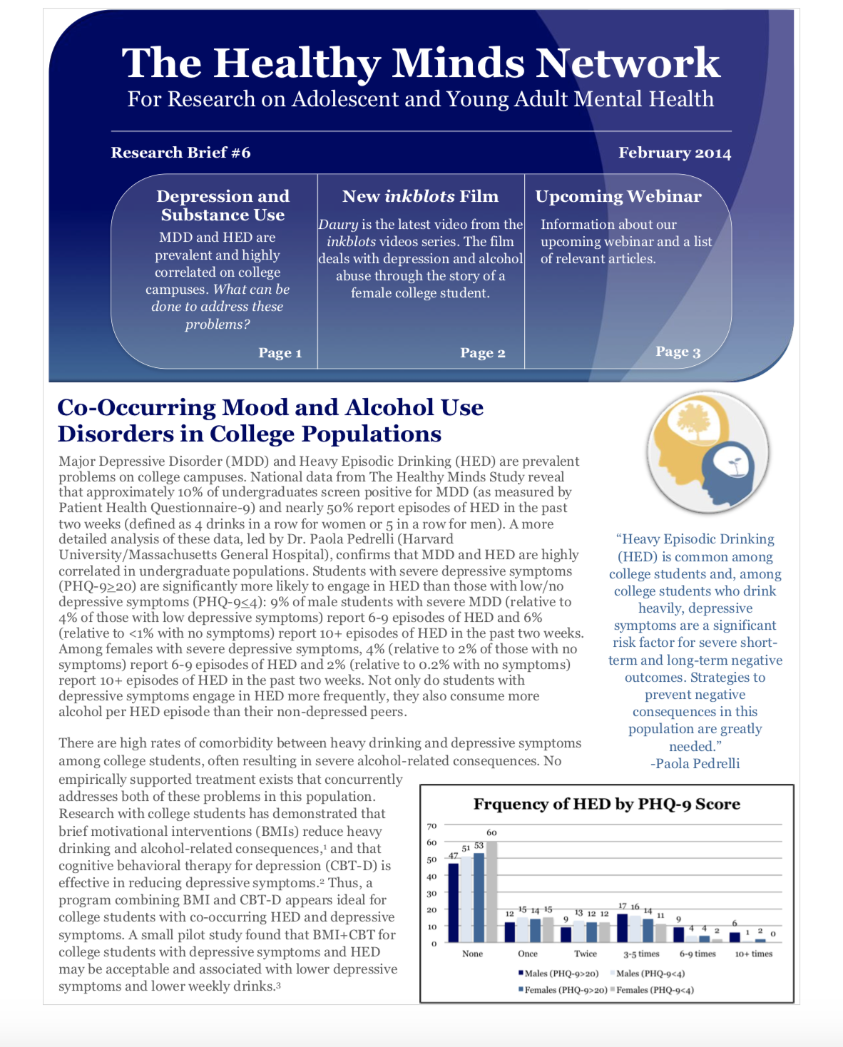 Co-Occurring Mood and Alcohol Use Disorders in College Populations ...