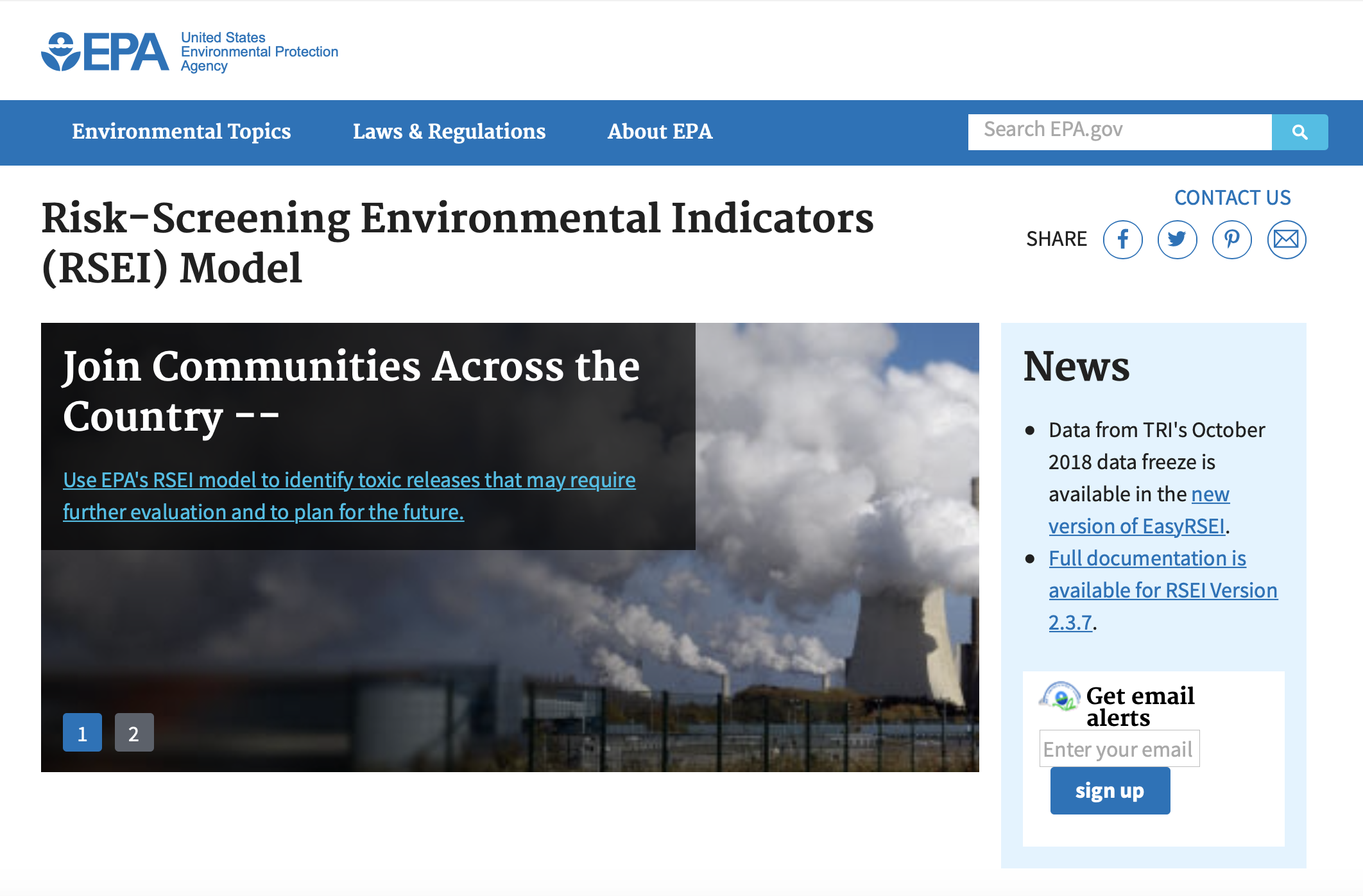 Risk-Screening Environmental Indicators Model - Community Commons