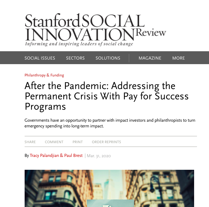 After the Pandemic: Addressing the Permanent Crisis With Pay for ...