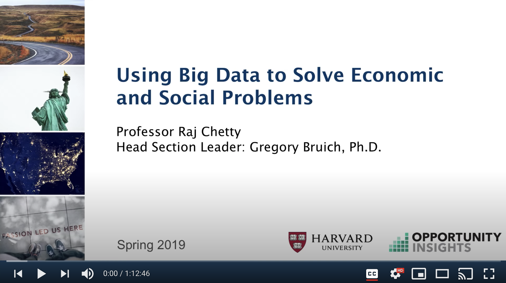 Using Big Data to Solve Economic and Social Problems (Raj Chetty ...